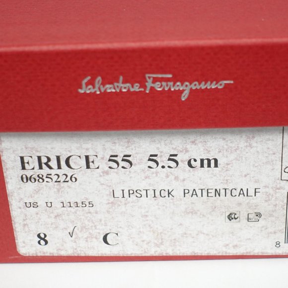 Salvatore Ferragamo | Shoes | Salvatore Ferragamo Erice 55 Red Patent ...